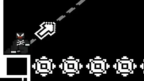 Play 8Bit Black Ropeman,Casual Aiming Arcade Game For Mobile & PC Browsers