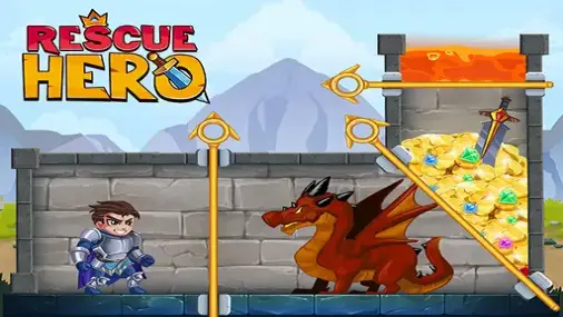 Play Rescue Hero - Save the Princess,Defeat Dragons in a Medieval Adventure